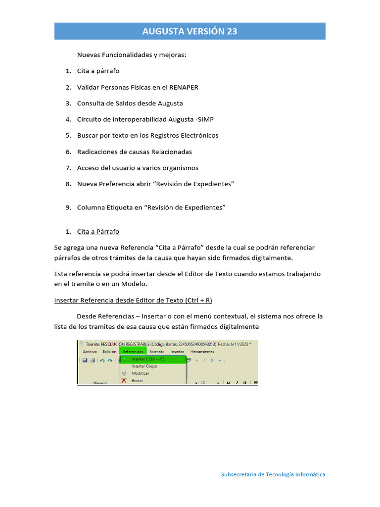 Augusta Versión 23 F | PDF