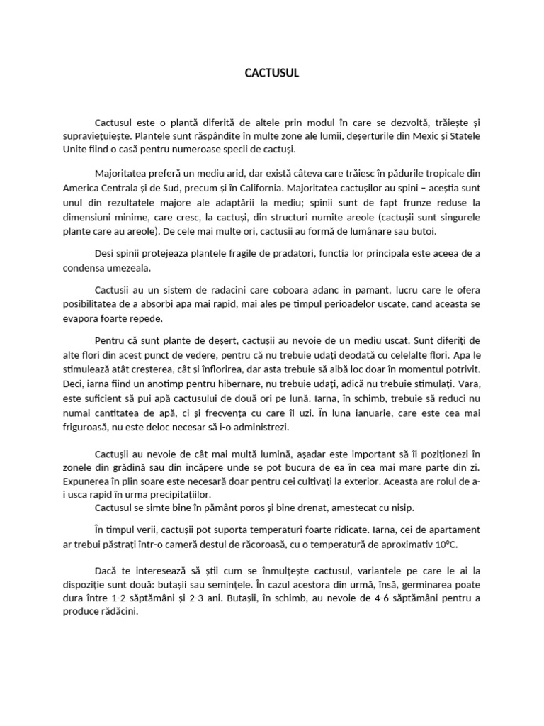 Cactusul | PDF