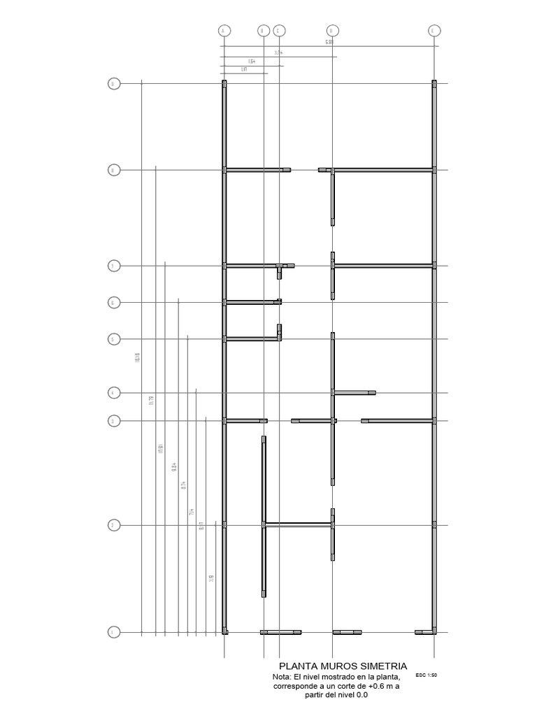 A C D E B Planta Muros Simetria Pdf