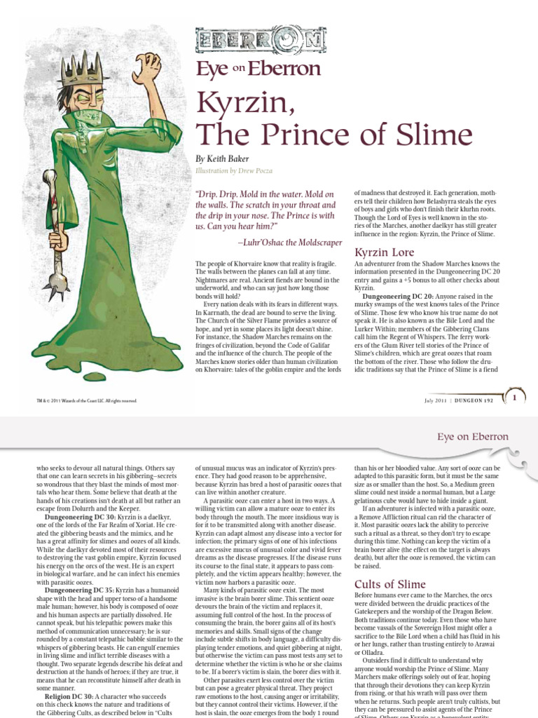 02 - Kyrzin, The Prince of Slime | PDF | Anger
