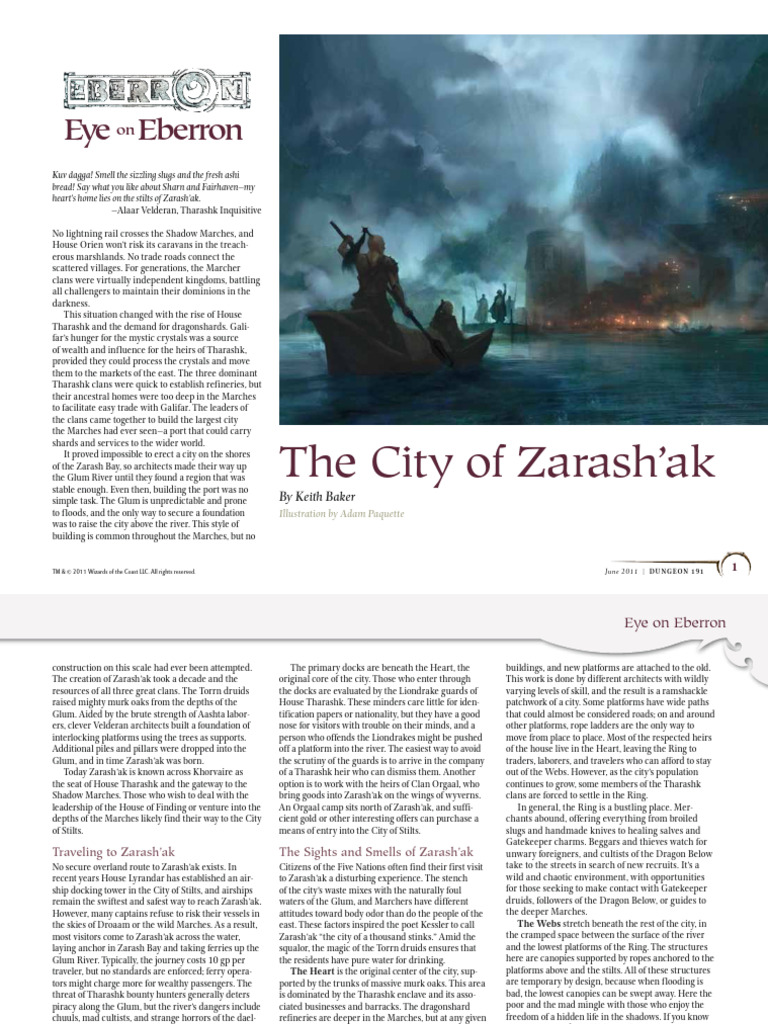 01 - The City of Zarash'ak | PDF | Social Science