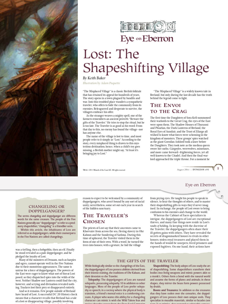 03 - Lost, The Shapeshifting Village | PDF