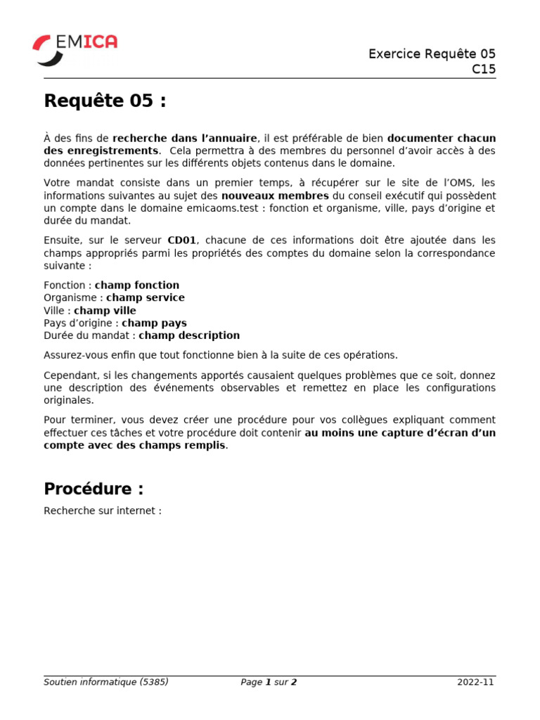 Requête 05 | PDF Requête 05 | PDF