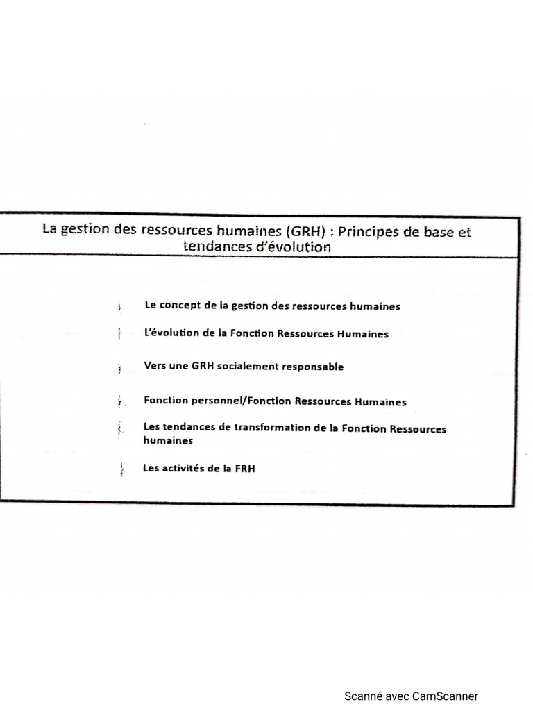 GRH Cours 1 | PDF