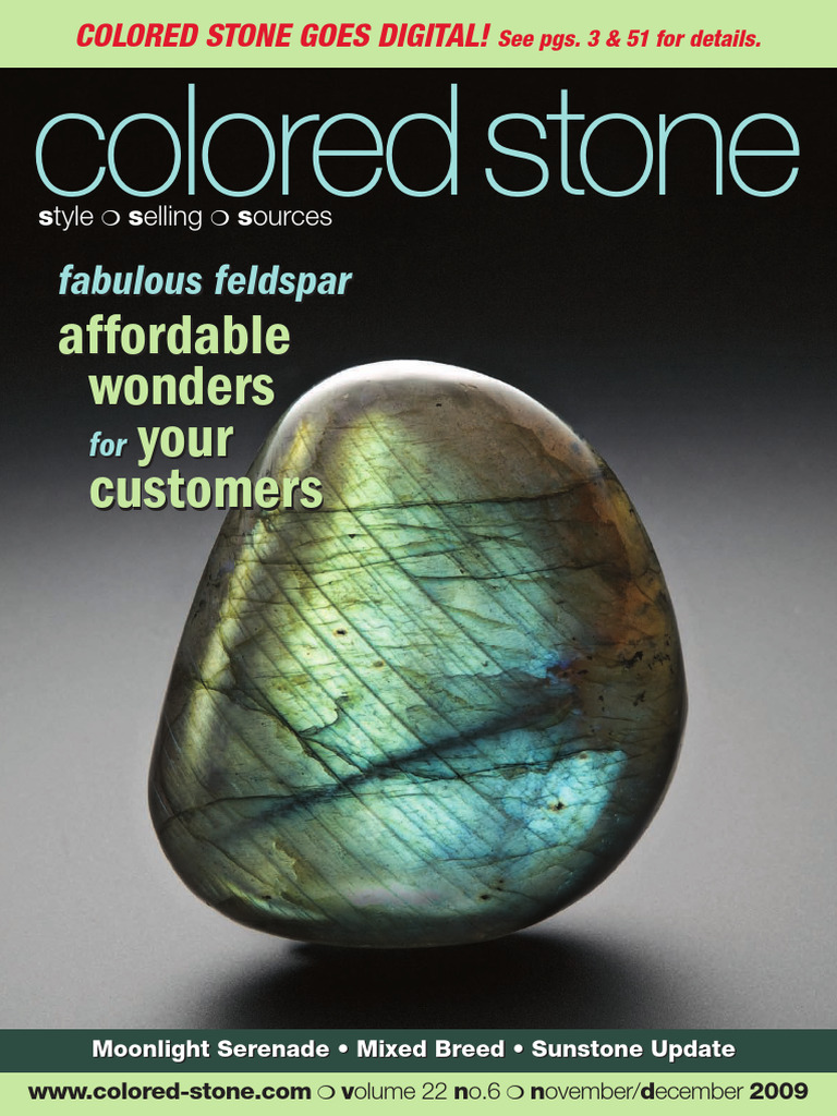 Colored Stone Feldspar Issue | PDF | Mineralogy | Minerals