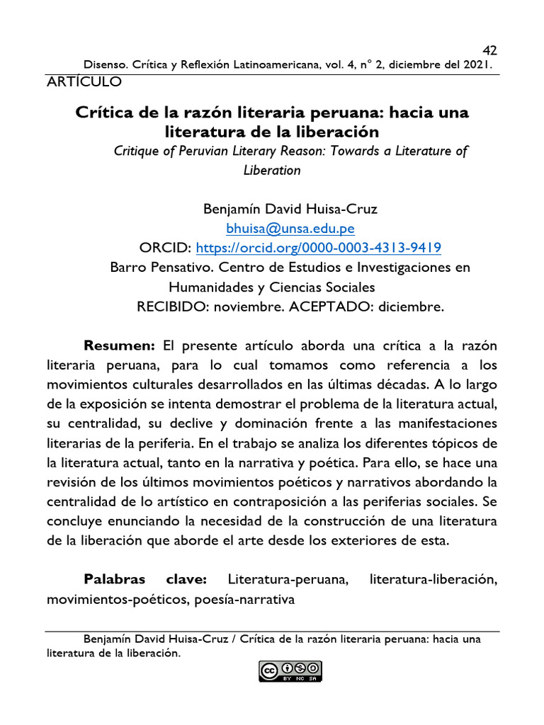 Crítica de la Literatura Peruana Actual | PDF | Poesía | Ficción general