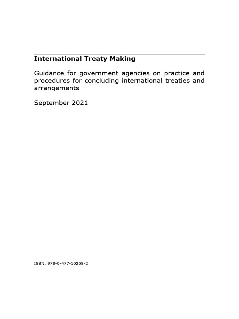 International Treaty Making Guide 2021 | PDF