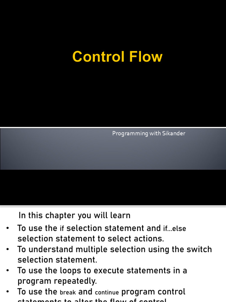 3 Control Flow | PDF 3 Control Flow | PDF