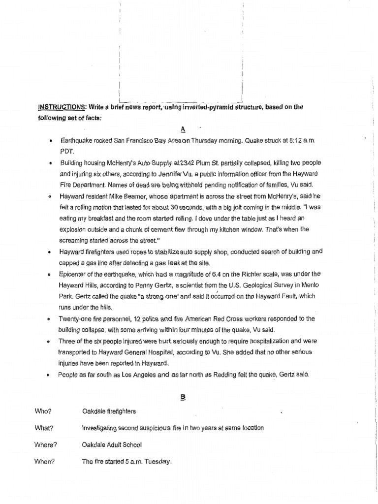 Jay'Shawn Talmadge - News Writing Exercise | PDF