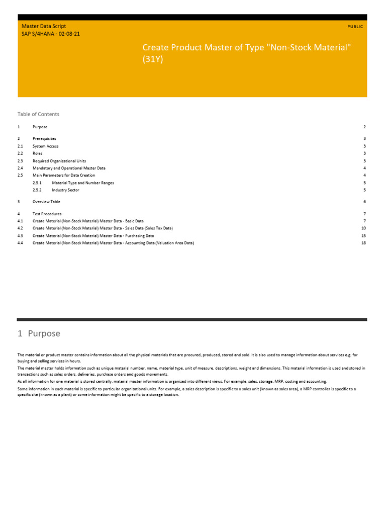 Non-Stock Material | PDF