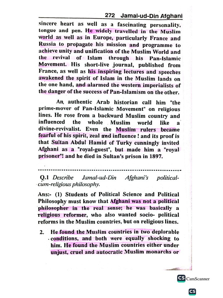 Jamal Ud Din Afghani by Jamshed | PDF