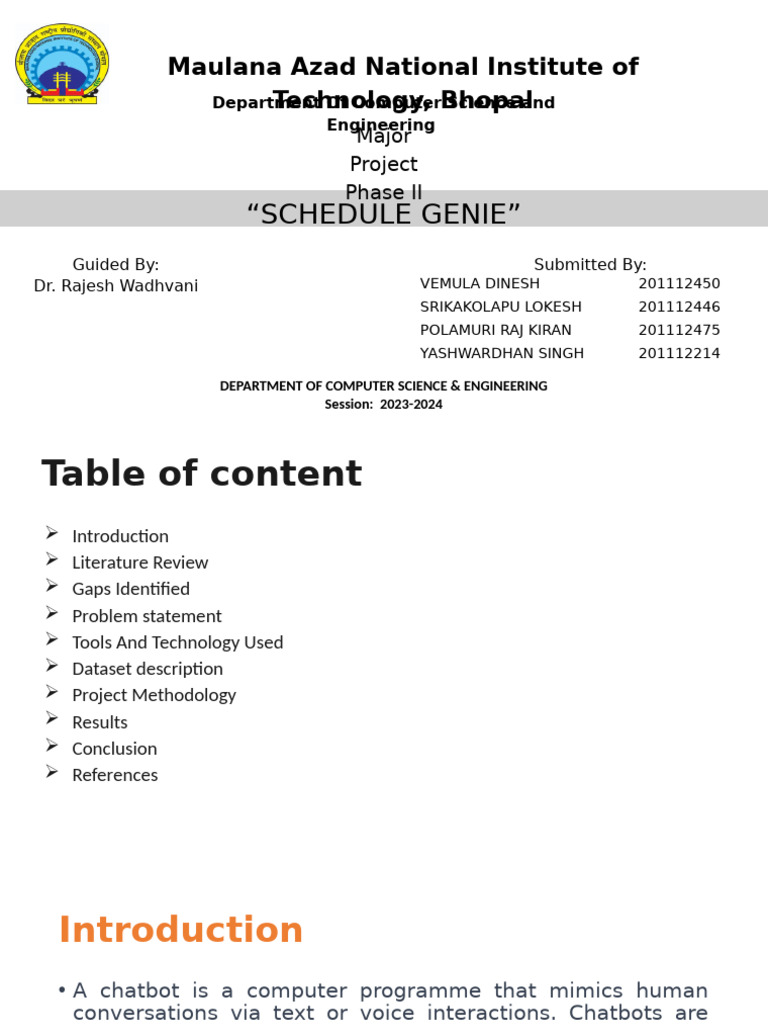 Major Complete Presentation - Major Project Presentation. | PDF ...