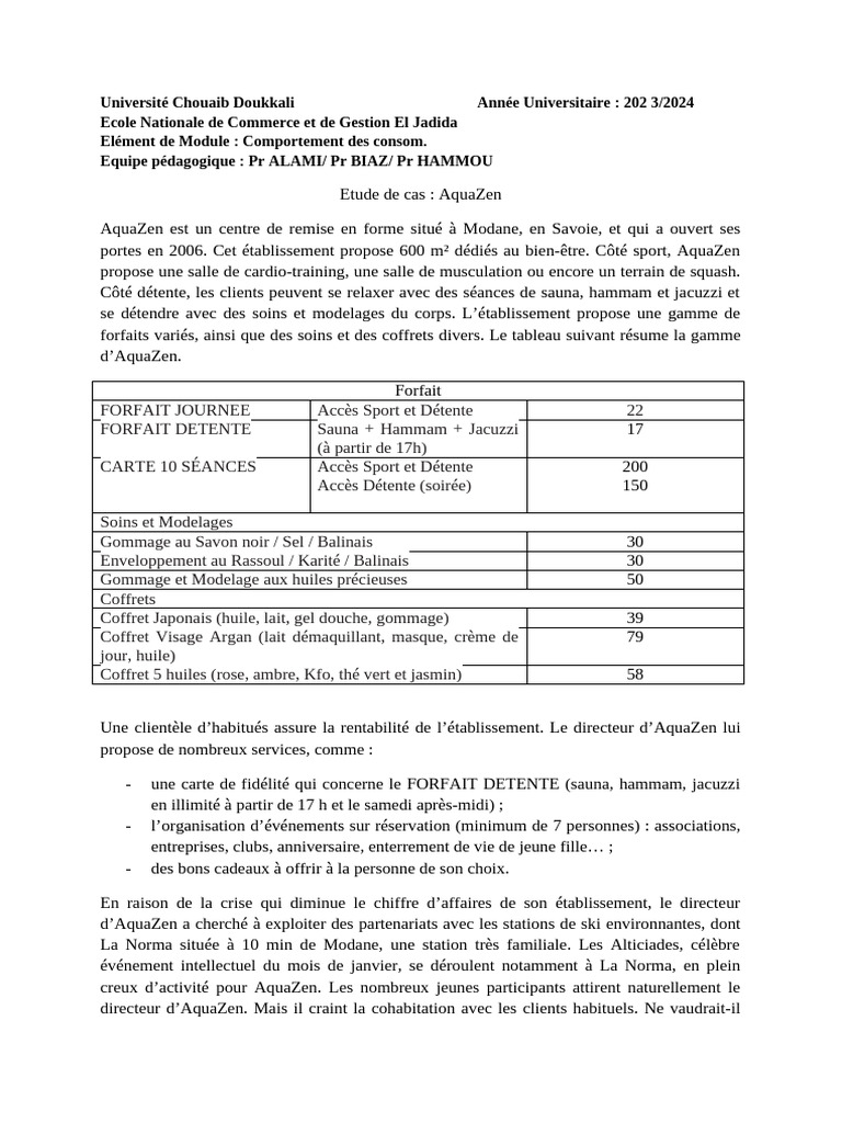 TD CC AquaZen | PDF