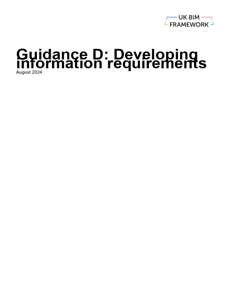 Guidance D Developing Information Requirements | PDF
