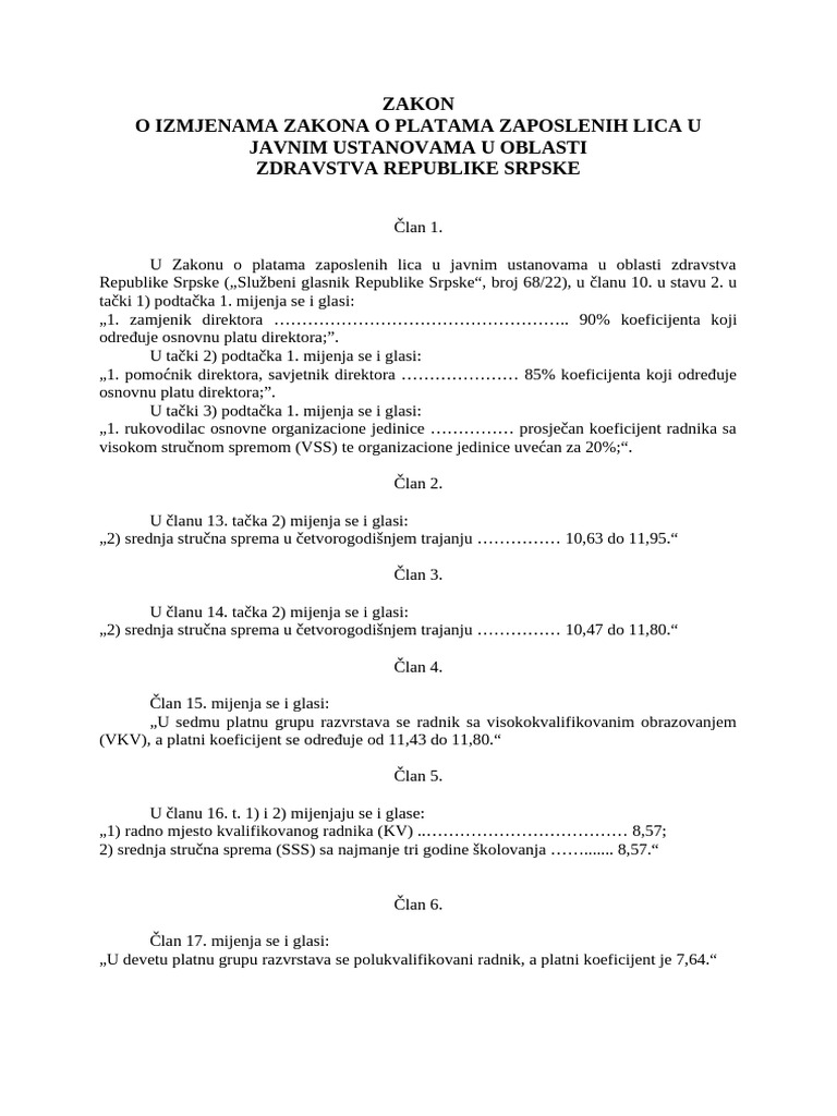Lat Zak o Izm Zak o Platama Zap Lica U Jav Ust U Obl Zdravst | PDF