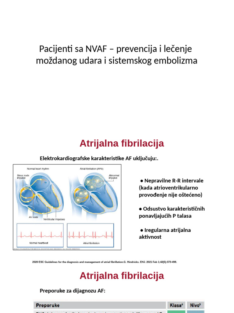 NVAF-prevencija I Lečenje | PDF
