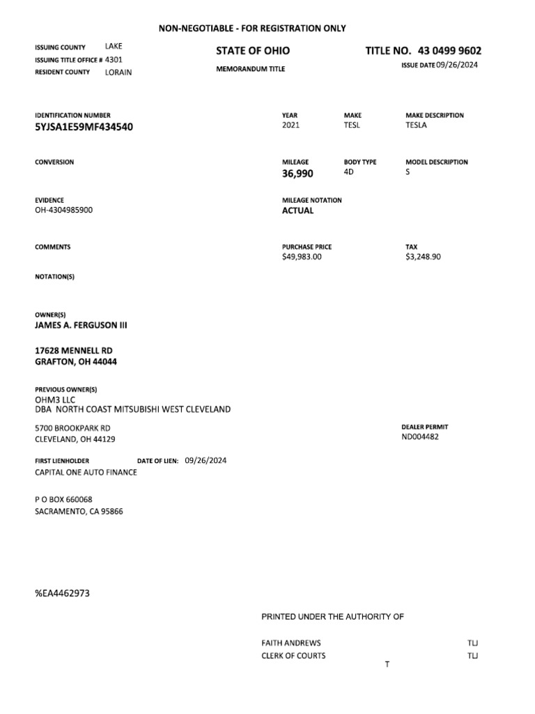 Tesla Title | PDF