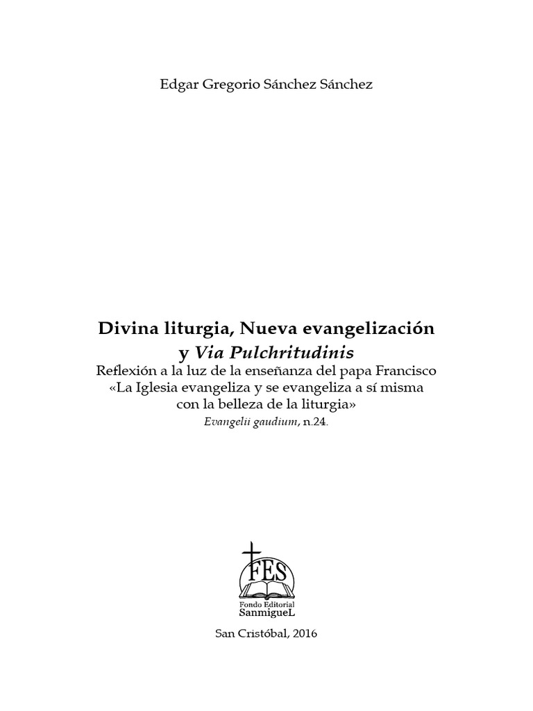 Divina Liturgia, Nueva Evangelización-Edgar Gregorio Sanchez | PDF | Verdad | Religión y ...