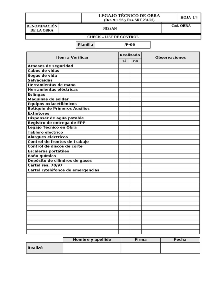 Checklist 911 | PDF