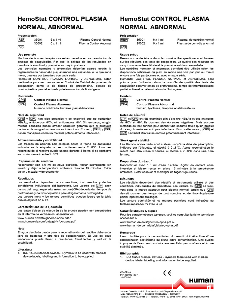 HemoStat Thrombin Time (34002) | PDF