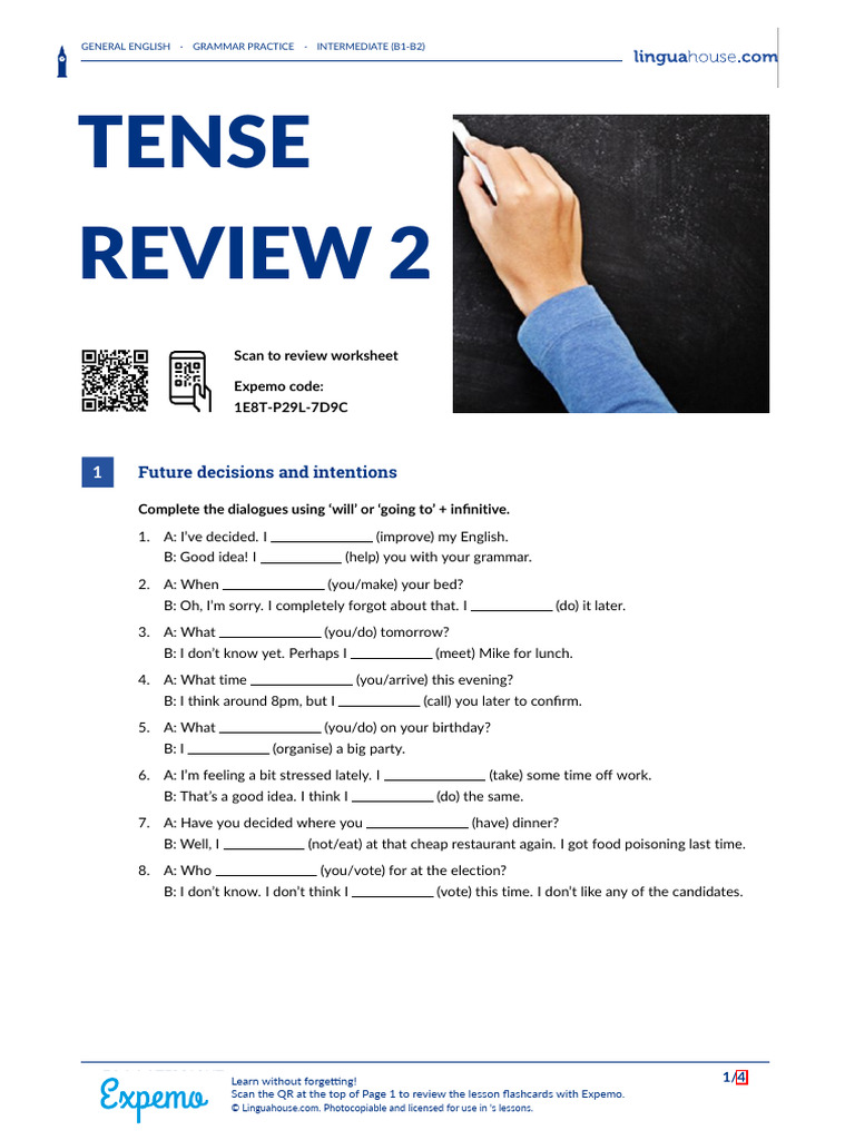 Tense Review 2 British English Teacher B1 B2 | PDF