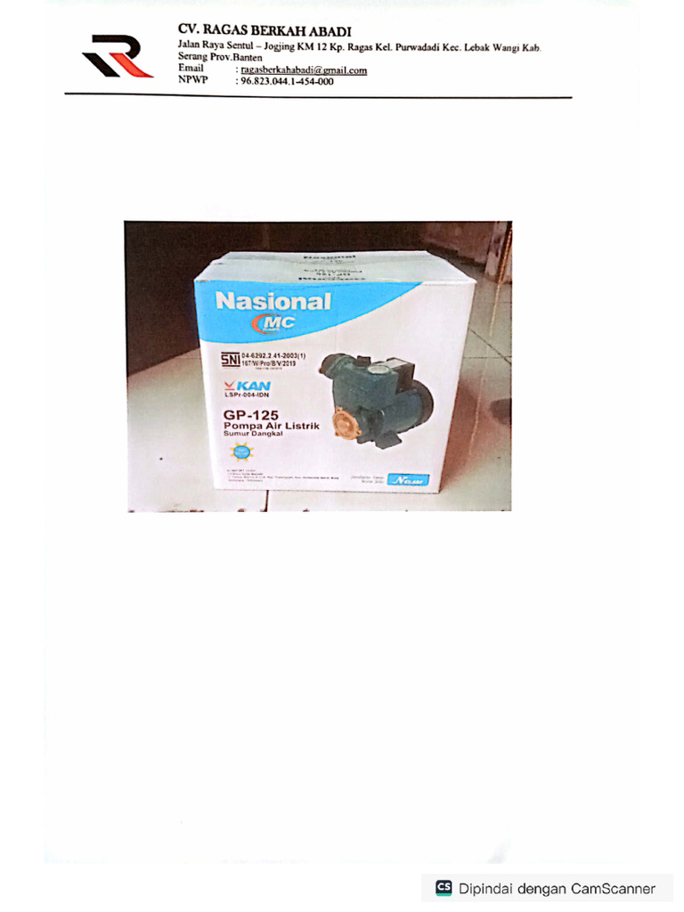 Mesin Pompa Air | PDF