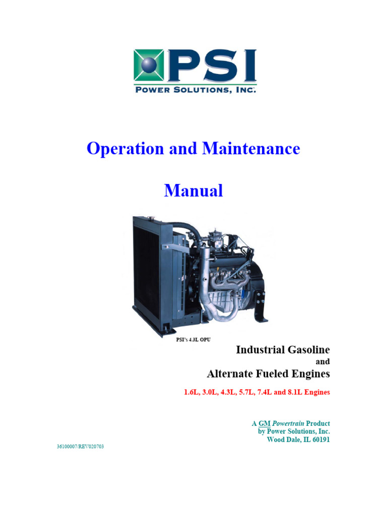 Clark C70 Engine Manual OM28600418 - GM 3.0 L Gas & LP Engine | PDF