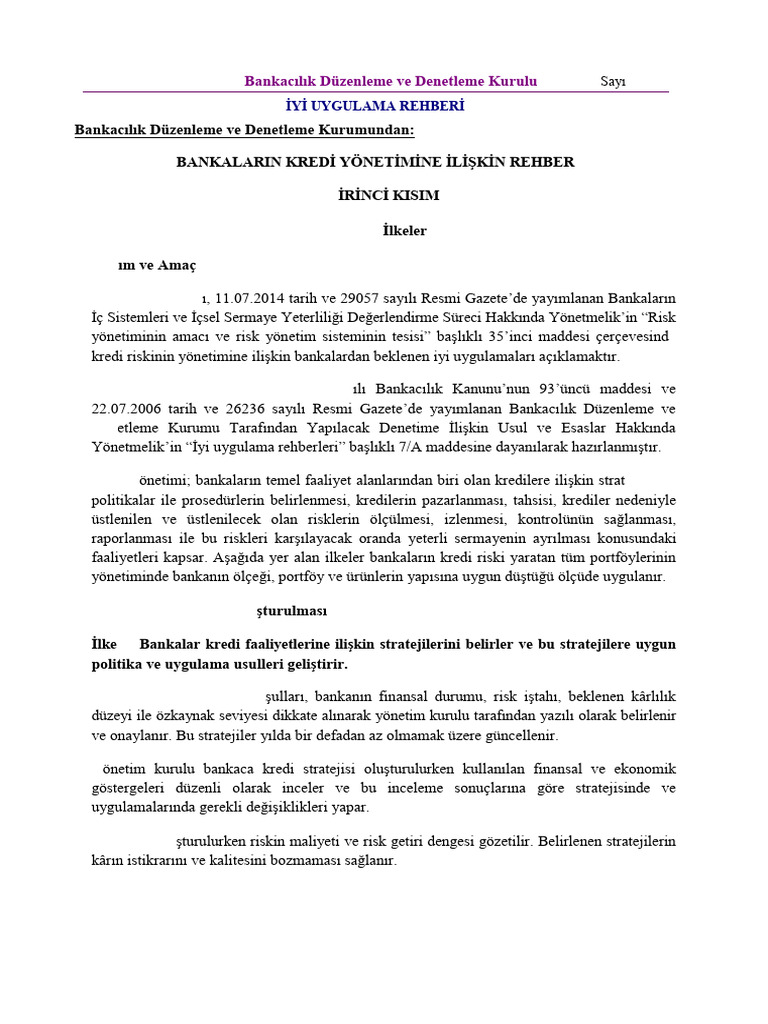 Kredi Tahsis Rehber | PDF