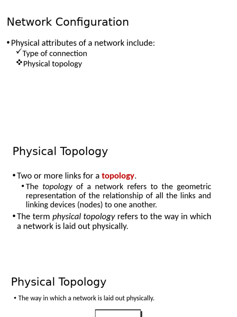 Network Configuration: Physical Attributes of A Network Include | PDF