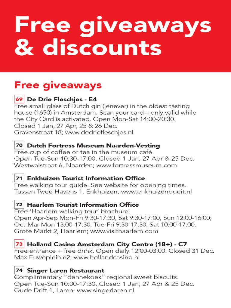 IACC 2019 Free Giveaways and Discounts | PDF | Amsterdam | Travel