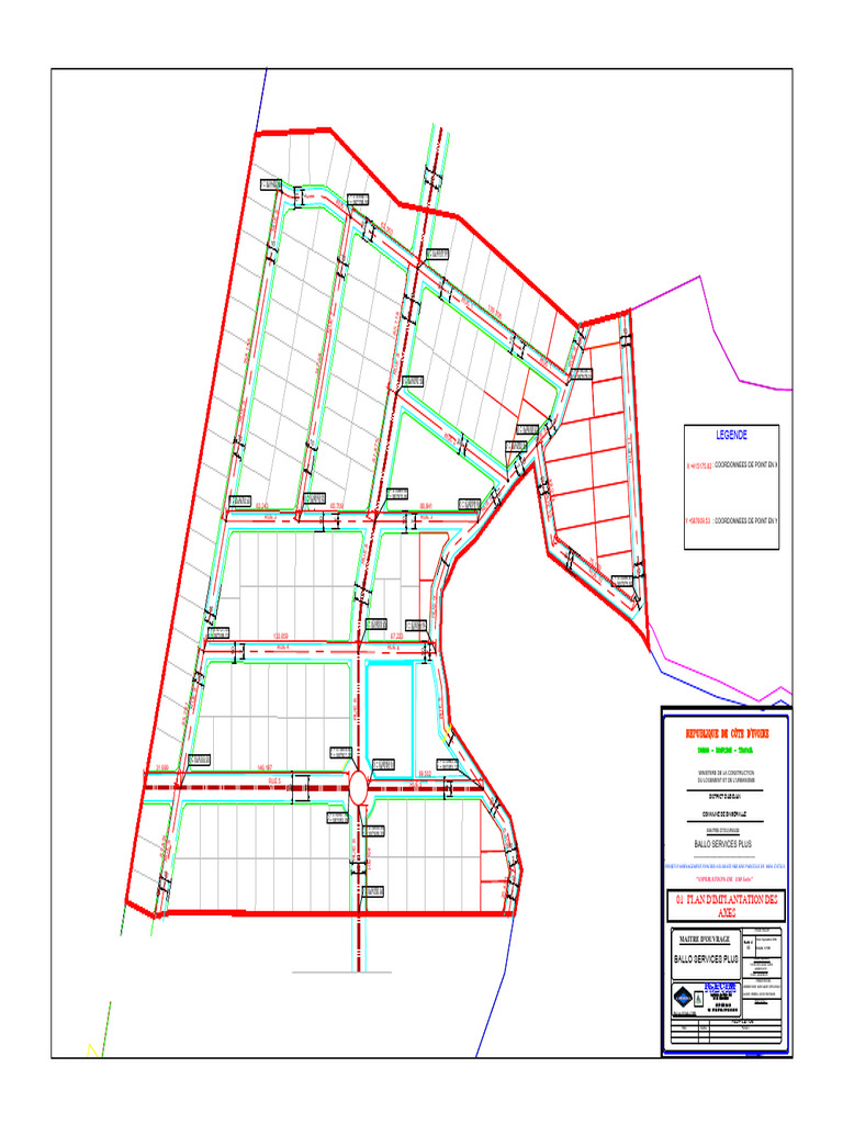 01 PLAN D'IMPLANTATION DES AXES-Model | PDF