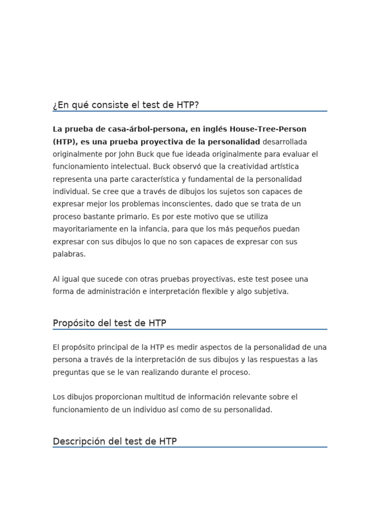 Test de HTP | PDF