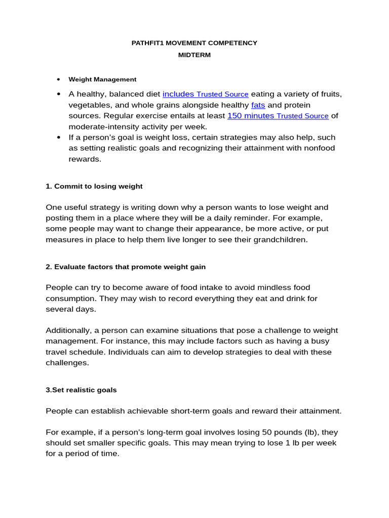 Pathfit1 Movement Competency Midterm | PDF