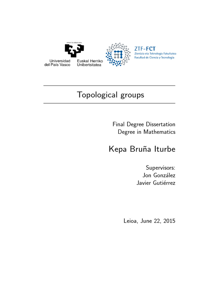 Topological Groups | PDF