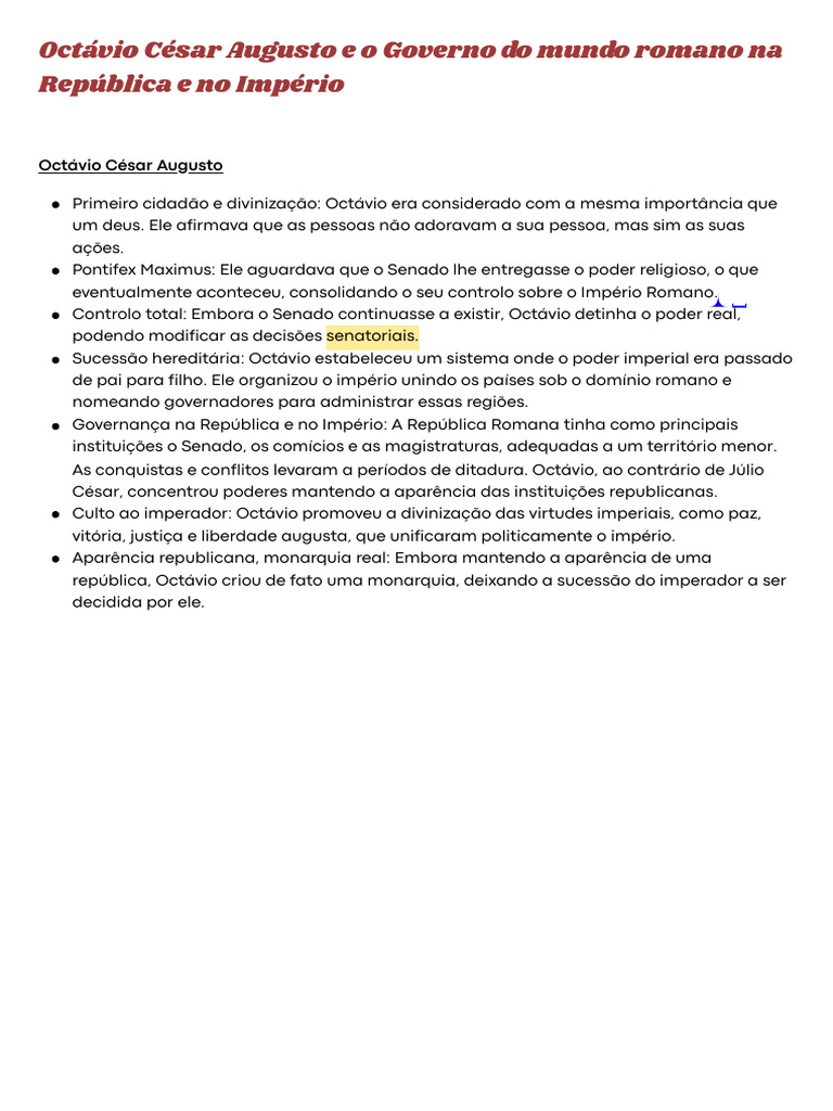 Octávio César Augusto | PDF