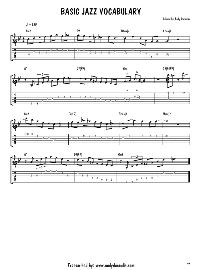 Basic Jazz Vocabulary | PDF