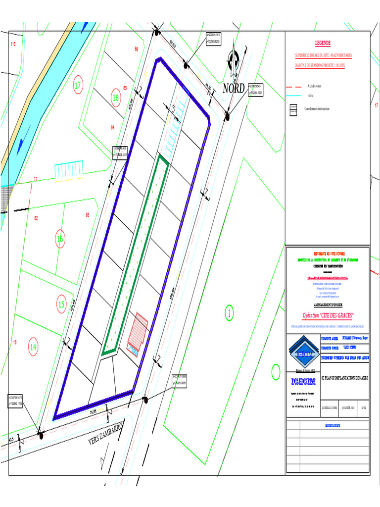 02 PLAN D'IMPLANTATION DES AXES-Model | PDF