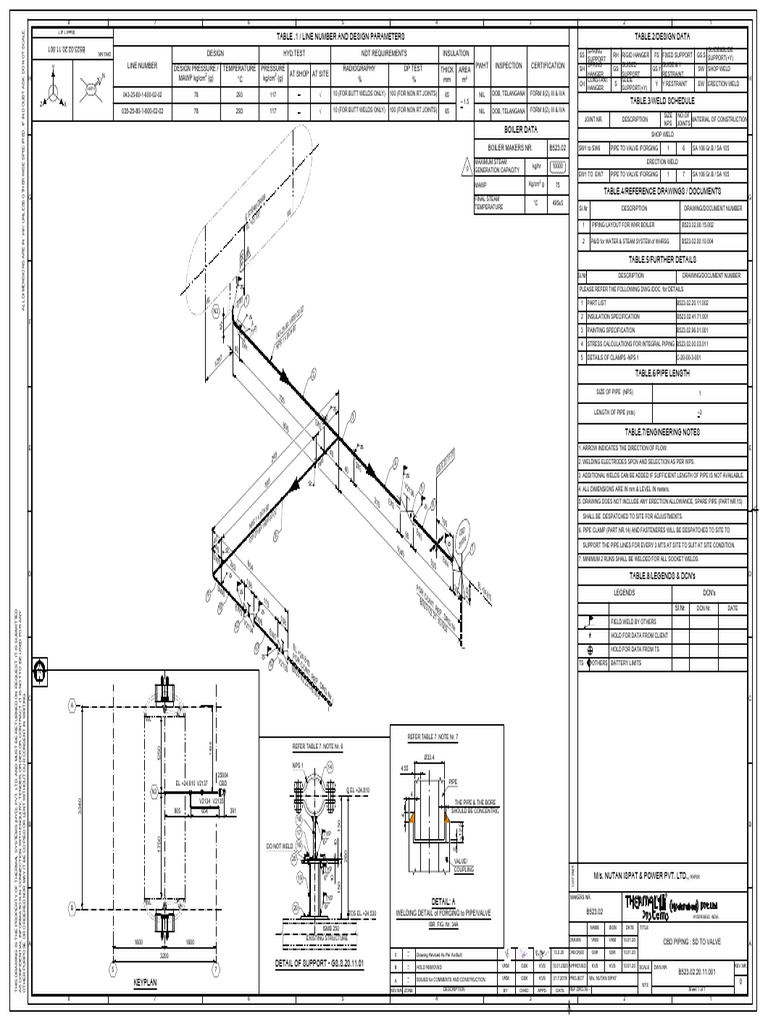 B523.02.20.11.001 - 0 - CBD Piping-SD To CBD Valve-Model | PDF | Pipe (Fluid Conveyance ...