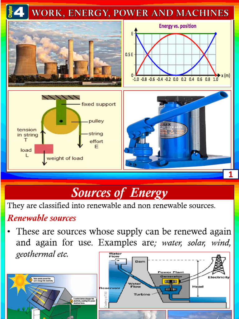 Work, Energy, Power and Machines | PDF