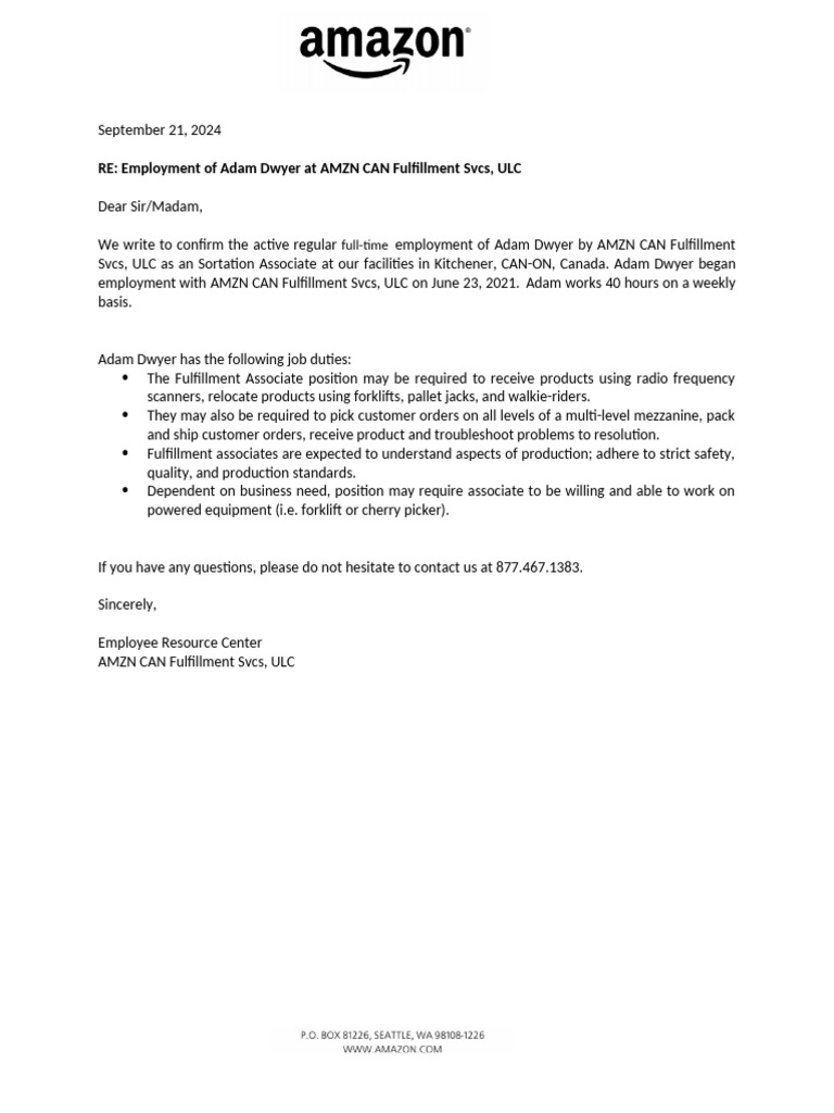 Employment Verification Letter | PDF