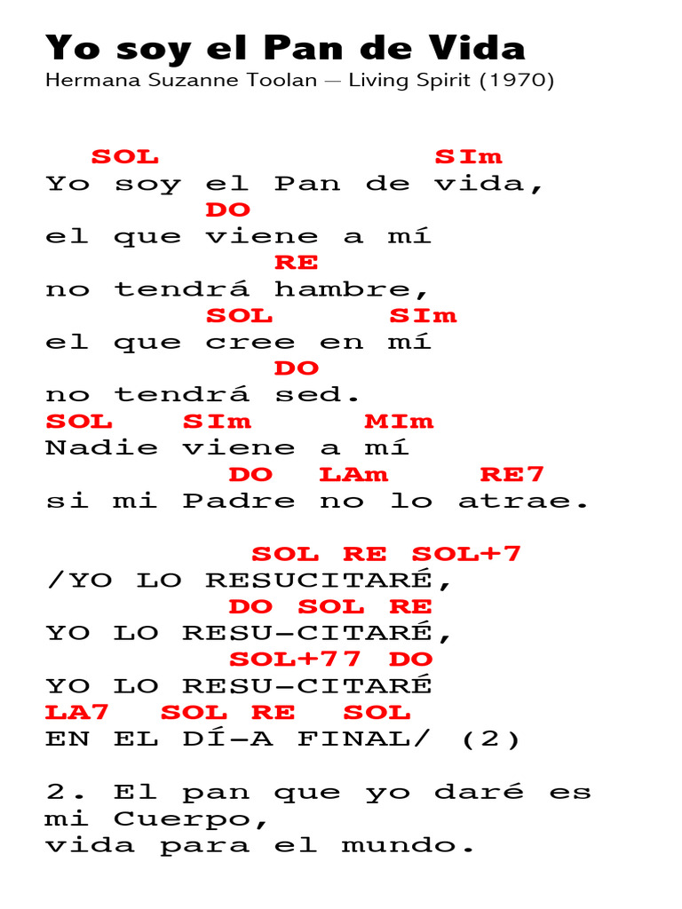 Yo Soy El Pan de Vida | PDF