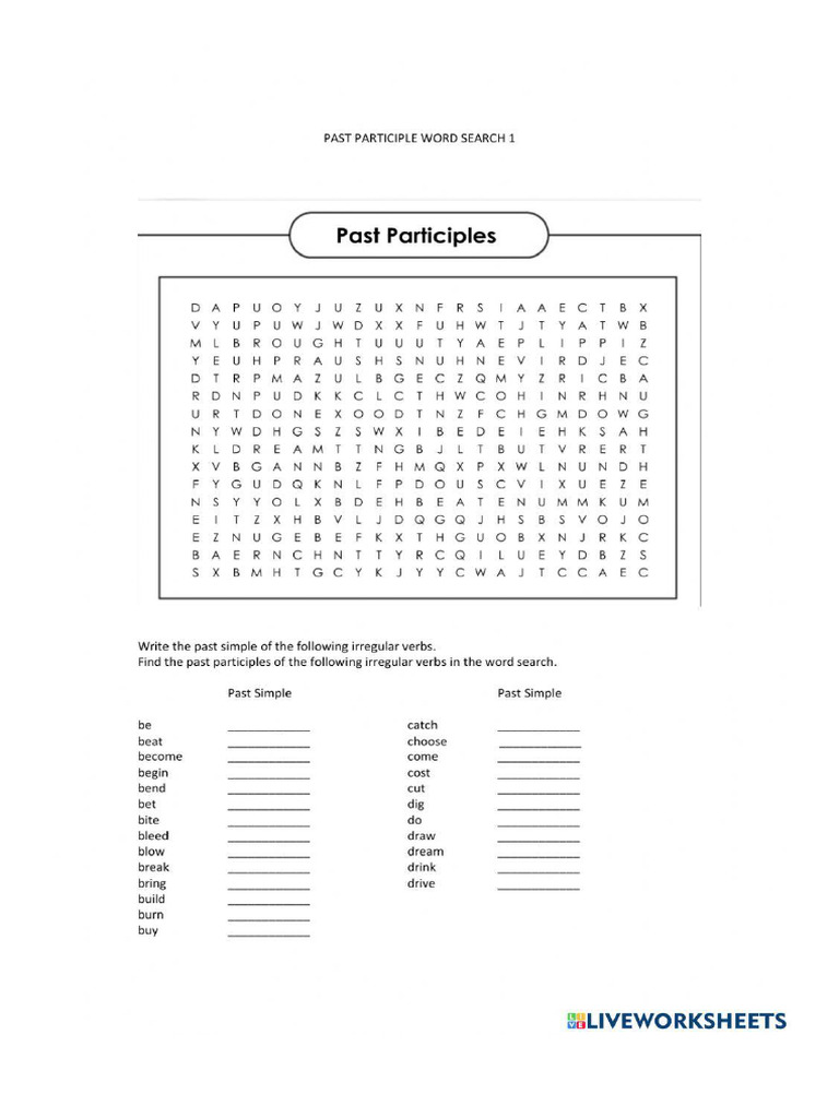 Past Participle Activity | PDF