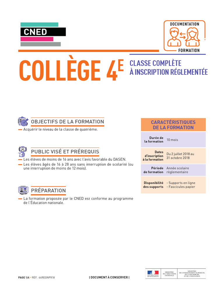 CNED 4eme | PDF