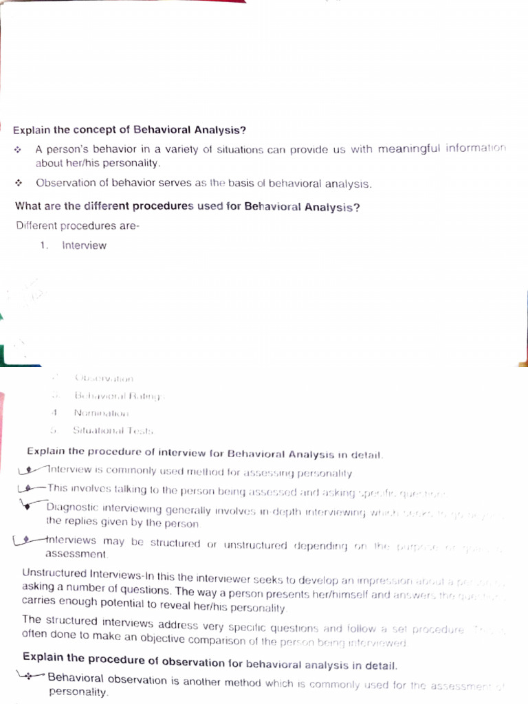 Behavioral Analysis | PDF