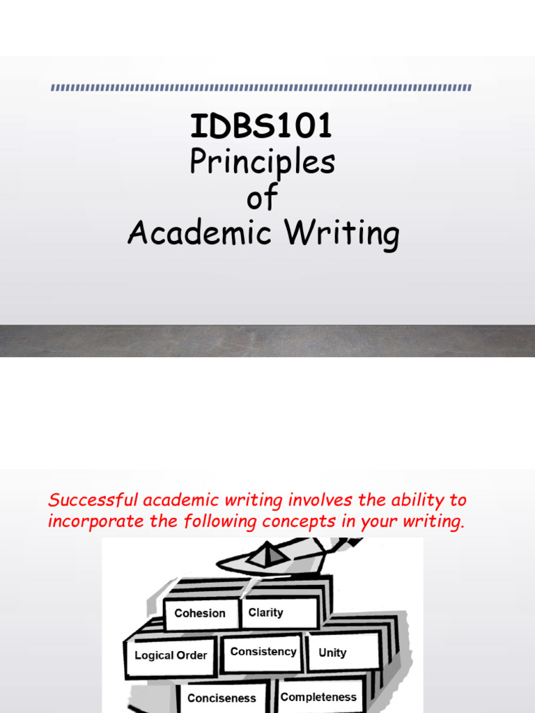 Principles of Academic Writing 2024 | PDF