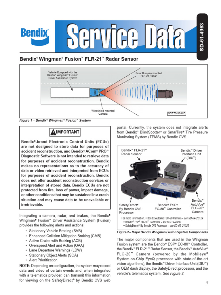 Bendix Fusion System Wiring and Diagnostics | PDF
