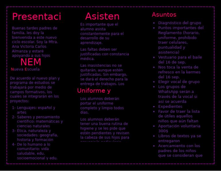 Triptico Parte 1 | PDF