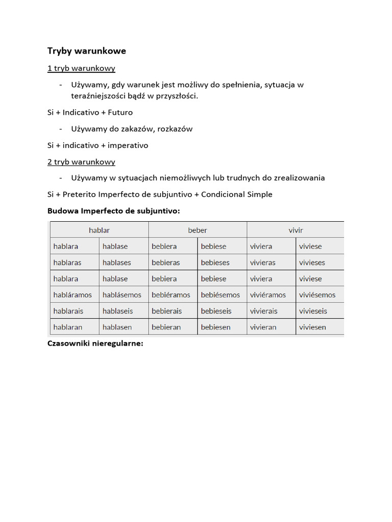 Tryby Warunkowe | PDF