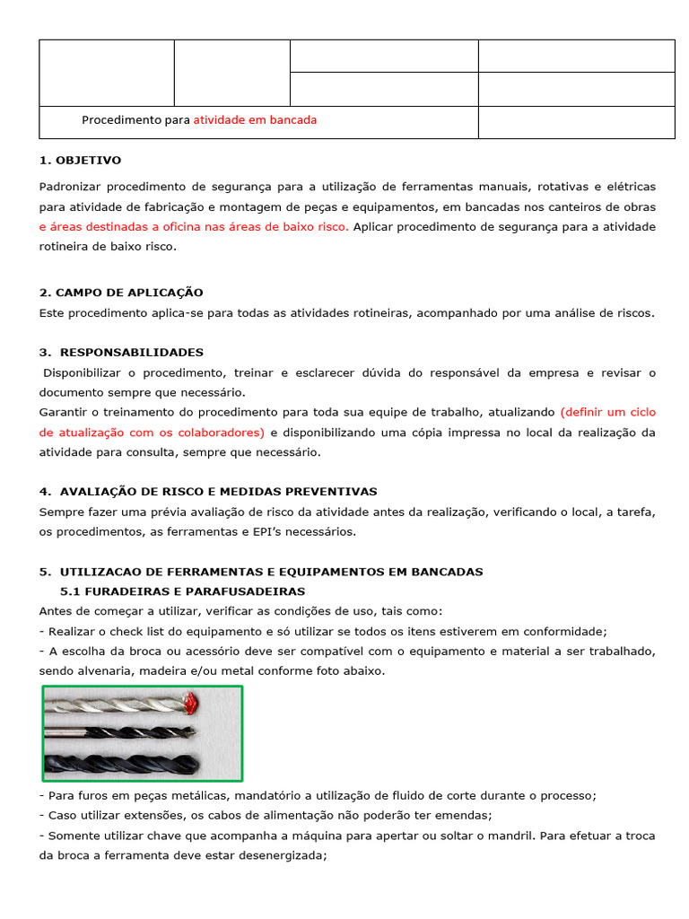Pop (Procedimento Operacional Padrão) | PDF