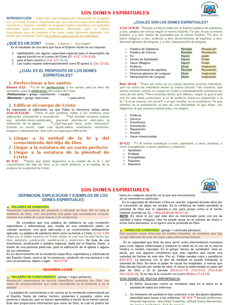 CURSO - Los Dones Espirituales | PDF | Fe | Profecía